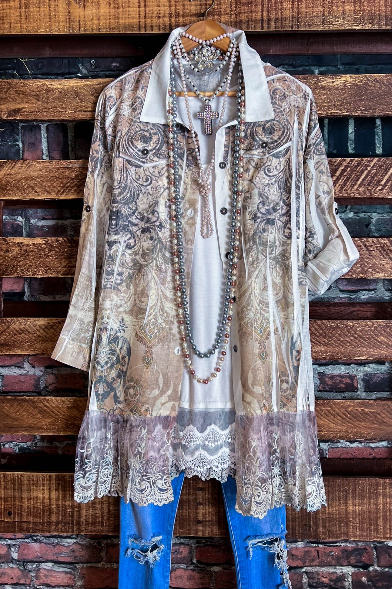 WONDERFUL FEELING SHIRT JACKET IVORY TAUPE – Life is Chic Boutique