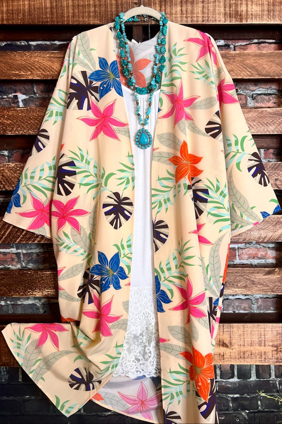 SEASIDE ESCAPE OVERSIZED FLORAL MULTI-COLOR KIMONO -------- SALE – Life ...