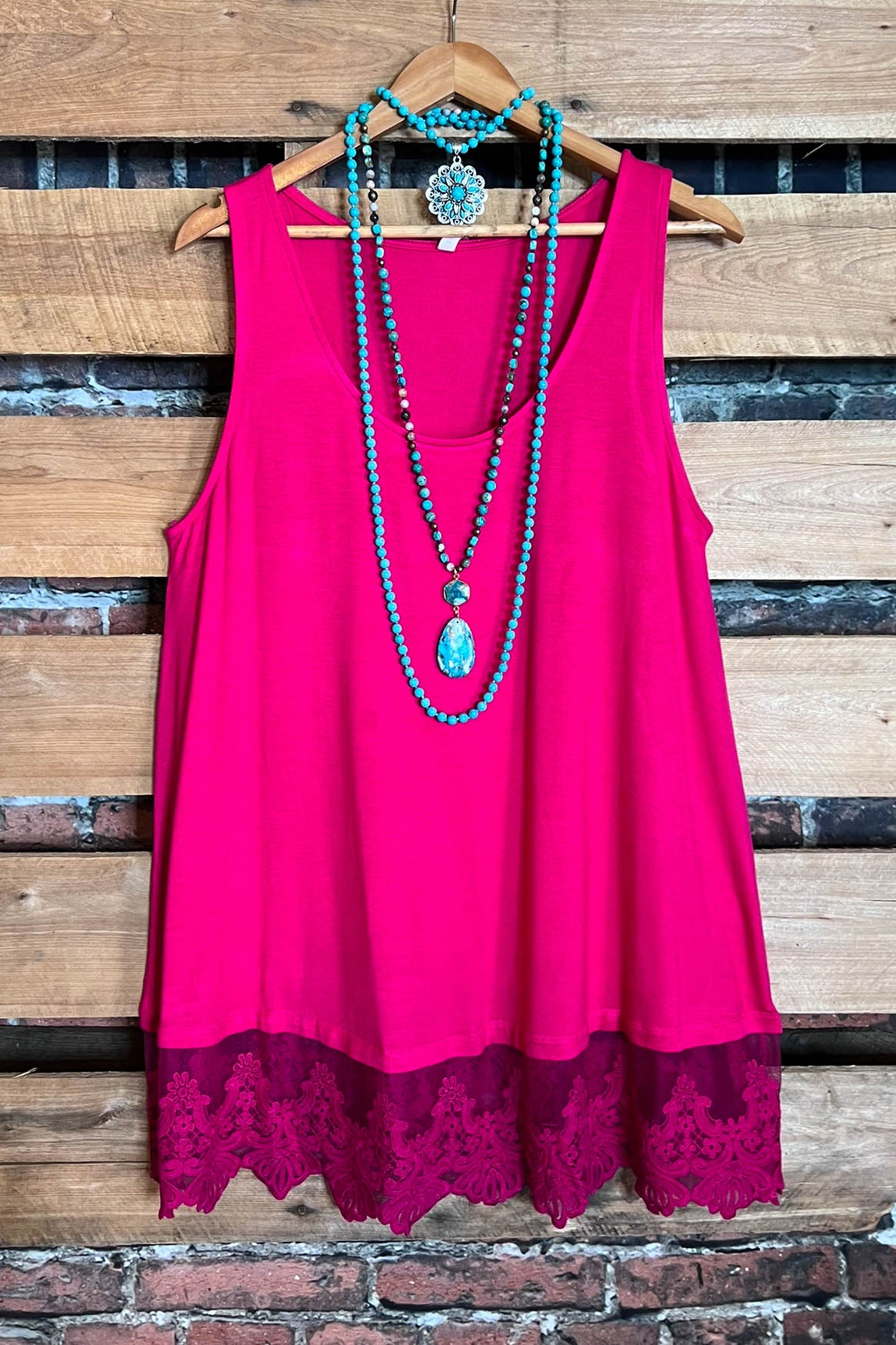 FULL OF GRACE LACE SLIP DRESS EXTENDER TOP IN ELETRIC MAGENTA – Life is ...