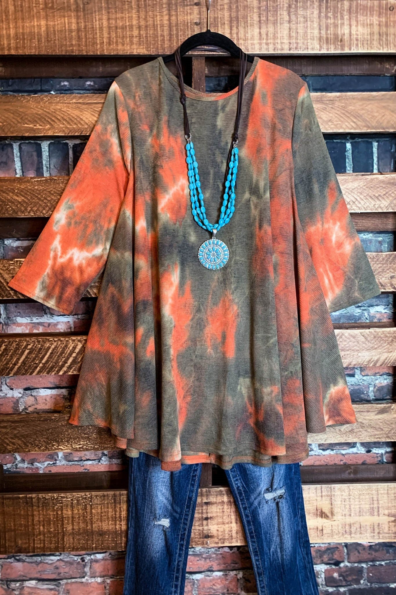 There's Always Hope Tie Dye Tunic in Olive & Rust – Life is Chic Boutique